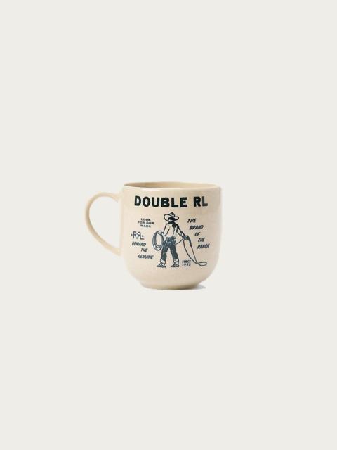 RRL by Ralph Lauren Double RL Logo Mug - Cream/Black | REVERSIBLE