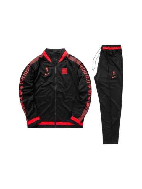 Nike Nike NBA Chicago Bulls Starting 5 Dri-Fit Tracksuit Black/Red ...
