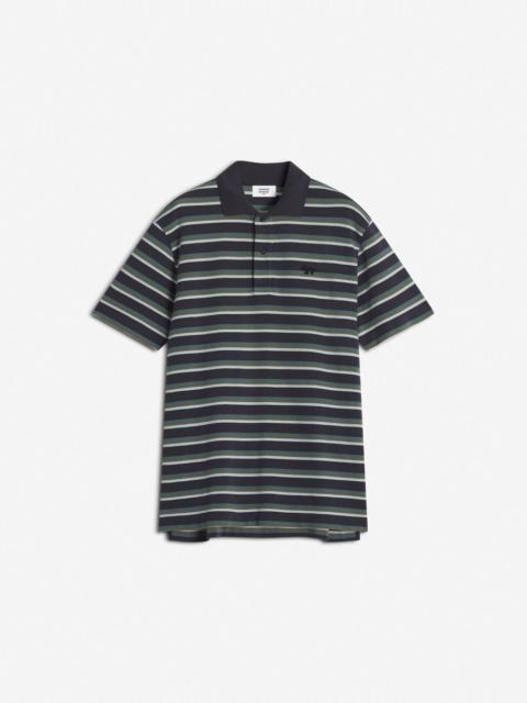 Maison Kitsuné PROFILE FOX PATCH TRI COLOR STRIPES POLO | REVERSIBLE