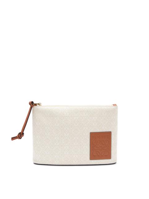 Loewe Oblong pouch in Anagram jacquard and calfskin | REVERSIBLE