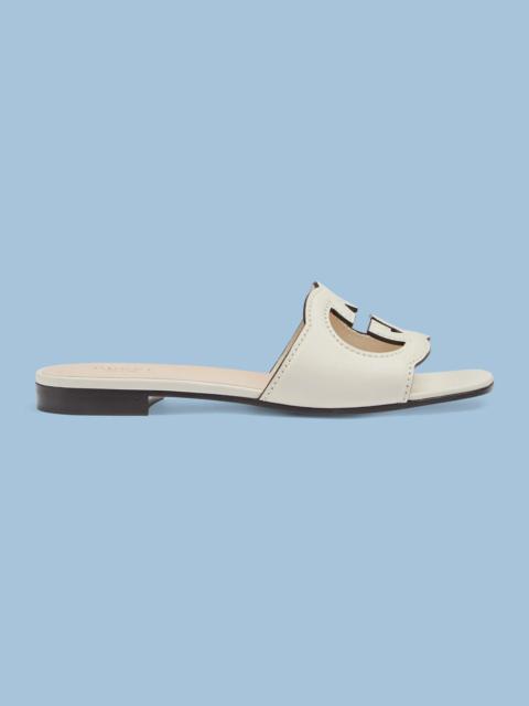 GUCCI Women's Interlocking G cut-out slide sandal | REVERSIBLE
