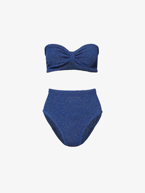 Hunza G Ruby bandeau crinkle bikini set | REVERSIBLE