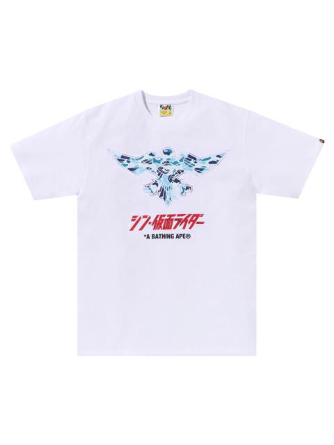 A BATHING APE® BAPE x Shin Kamen Rider Shocker Emblem Tee 'White/Blue ...