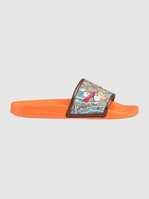 GUCCI Men's Disney x Gucci Donald Duck slide sandal | REVERSIBLE
