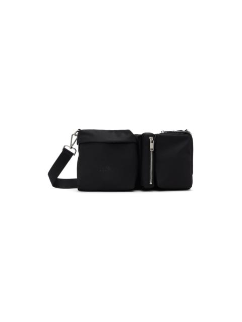 MM6 Maison Margiela Black Three-Pocket Nylon Crossbody Messenger Bag ...