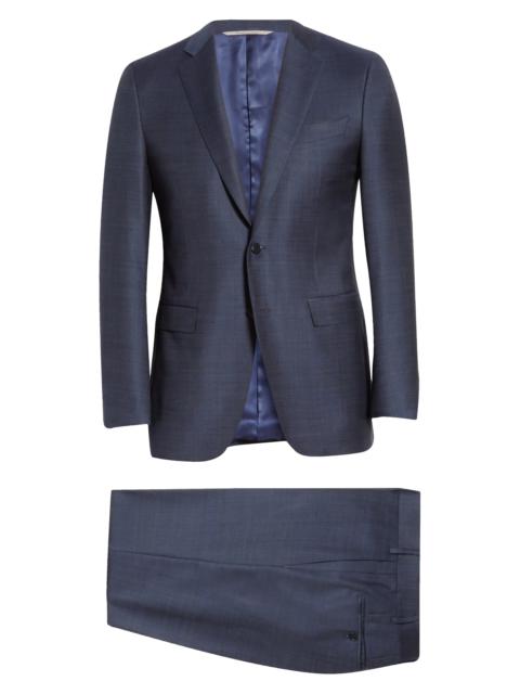 Canali Milano Trim Fit Solid Wool Suit | REVERSIBLE