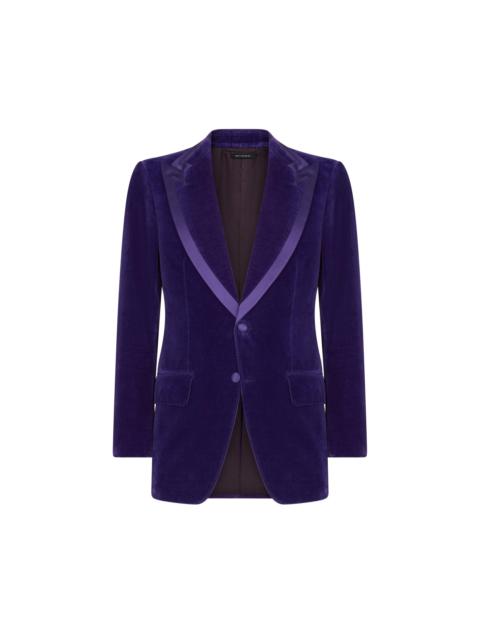 TOM FORD COMPACT LIGHT VELVET ATTICUS COCKTAIL JACKET | REVERSIBLE