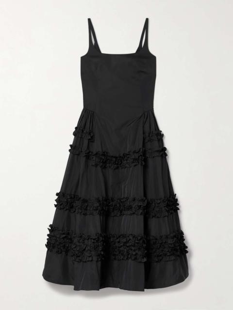 Molly Goddard Ruby tiered ruffled woven midi dress | REVERSIBLE