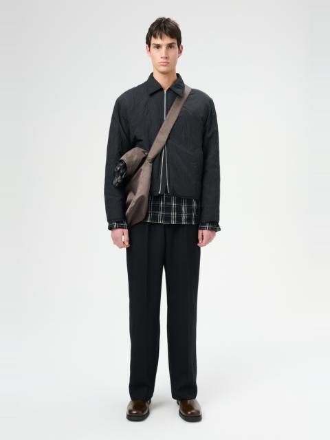 Our Legacy Slight Jacket Shining Black Crinkle Solaro | REVERSIBLE