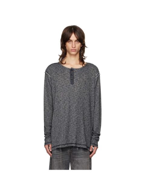 Greg Lauren Gray Lightweight Henley | REVERSIBLE