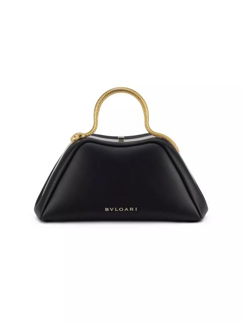 BVLGARI Mini Serpentine Leather Top-Handle Bag | REVERSIBLE