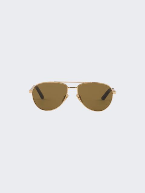 Prada Aviator Sunglasses Gold | REVERSIBLE