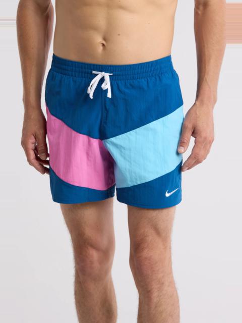 Nike Logo Vortex Volley 5-Inch Nylon Swim Trunks | REVERSIBLE