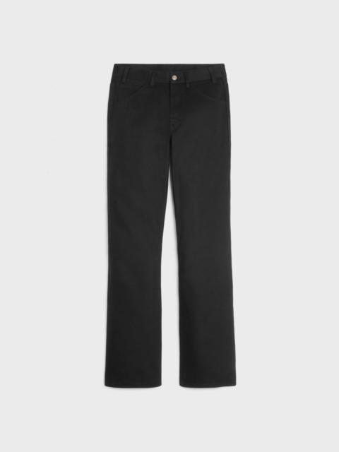 CELINE DYLAN FLARED JEANS IN PURE BLACK WASH DENIM | REVERSIBLE