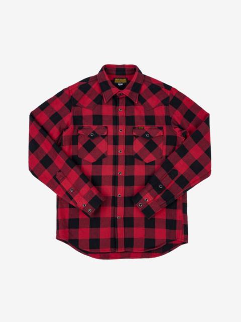 Iron Heart IHSH-232-RED Ultra Heavy Flannel Buffalo Check Western Shirt ...