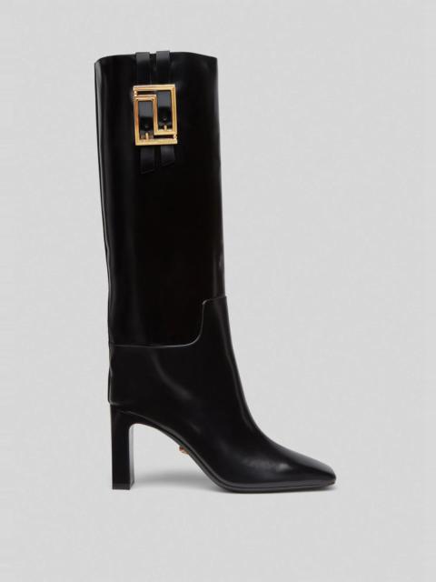 VERSACE Meander Leather Boots | REVERSIBLE