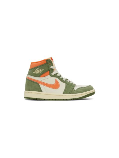 Jordan Beige & Khaki Air Jordan 1 Retro High OG Sneakers | REVERSIBLE