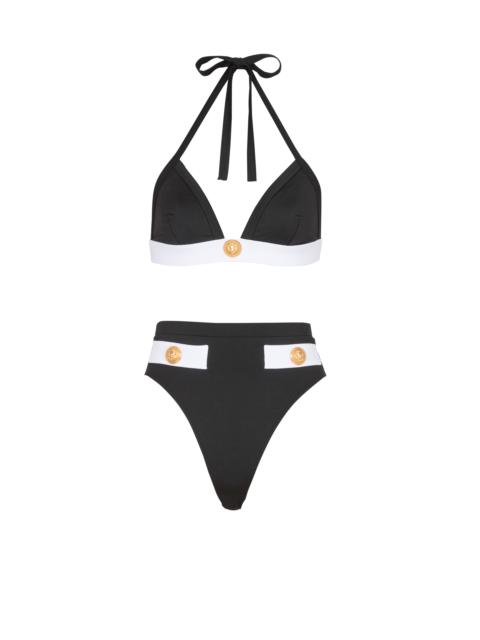 Balmain Two-piece swimming costume with buttons | REVERSIBLE