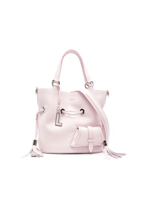LANCEL tassel-drawstring leather bucket bag | REVERSIBLE