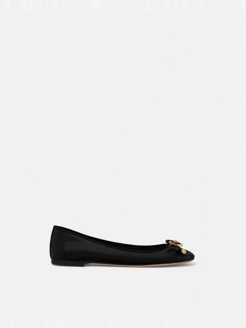 VERSACE Opera Bow Patent Ballerinas | REVERSIBLE
