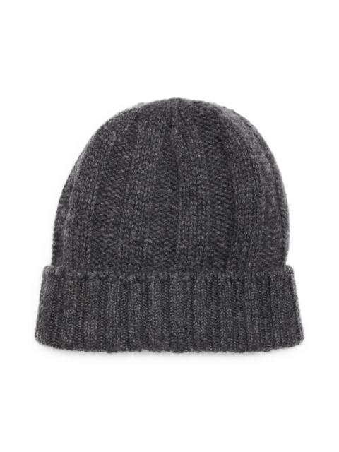 BEAMS PLUS Rib Cashmere Watch Cap | REVERSIBLE