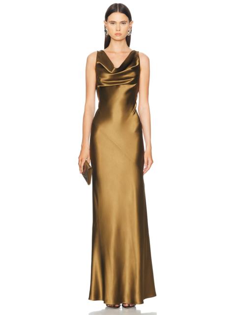 Mirror Palais Plunging Back Cowl Dress | REVERSIBLE