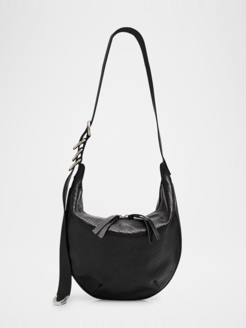 rag & bone Spire Mini Snake-Embossed Leather Hobo Bag | REVERSIBLE