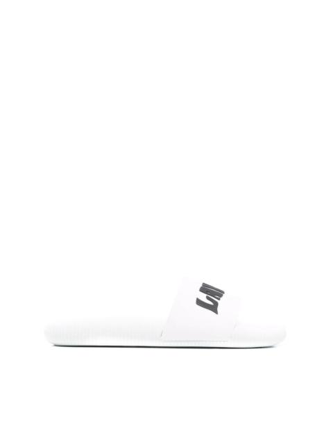 Lanvin wavy-logo scallop-edge slides | REVERSIBLE
