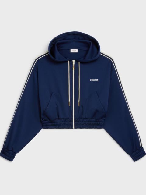 CELINE Cropped Celine tracksuit jacket in Jersey | REVERSIBLE