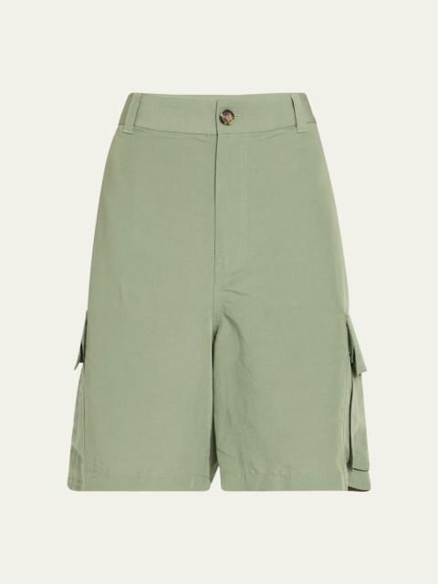 Loewe Men's High-Rise Cargo Shorts | REVERSIBLE