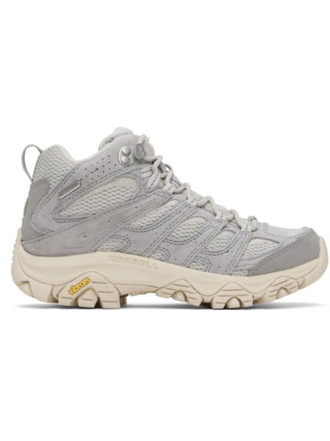 MERRELL 1TRL Gray Moab 3 Mid Waterproof Sneakers | REVERSIBLE