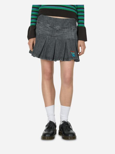 Hysteric Glamour HYS Mouse Pleated Denim Skirt Black | REVERSIBLE