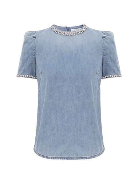 Zimmermann CRUSH EMBELLISHED DENIM TOP | REVERSIBLE