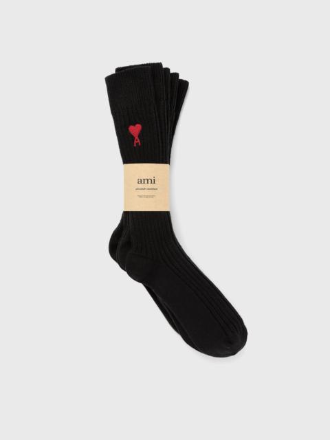 AMI Paris THREE PACK AMI DE COEUR SOCKS | REVERSIBLE