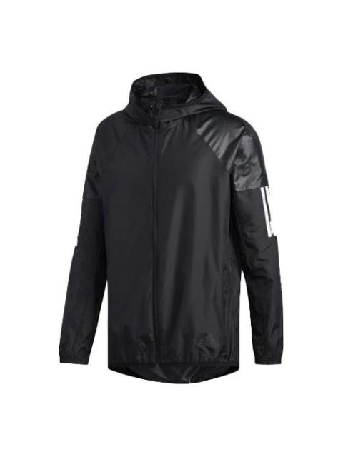 adidas adidas M Wind Fz Jkt Training Sports Hooded Jacket Black DU1961 | REVERSIBLE