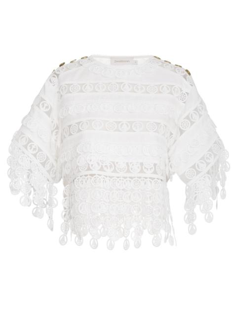 Zimmermann HIGH TIDE NAUTICAL CROPPED TOP | REVERSIBLE