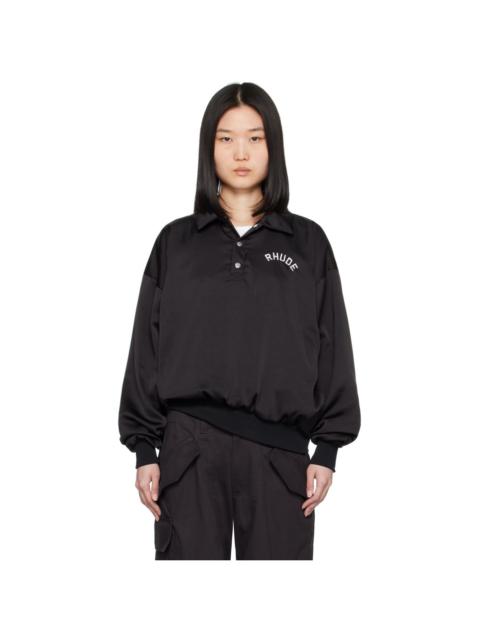 Rhude Black Rugby Polo | REVERSIBLE
