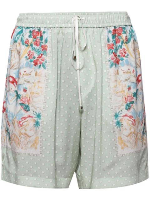 AMIRI Hawaiian polka-dot track shorts | REVERSIBLE