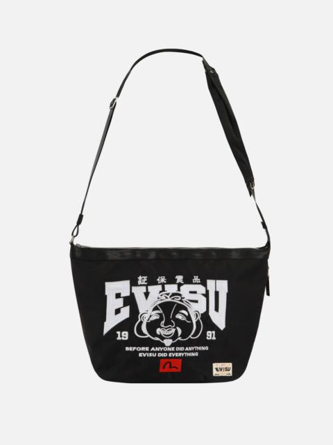 EVISU LOGO AND GODHEAD EMBROIDERY REGULAR FIT SHOULDER BAG | REVERSIBLE