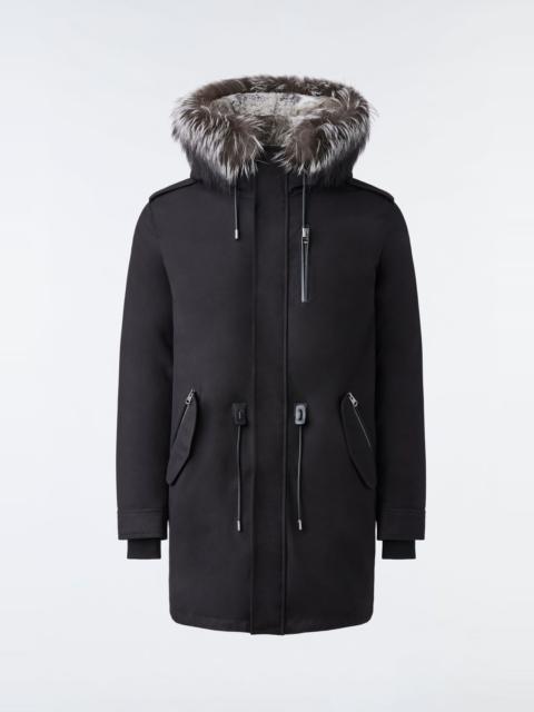 MACKAGE MORITZ rabbit fur-lined twill parka with removable silver fox ... MACKAGE MORITZ rabbit fur-lined twill parka with removable silver fox ...