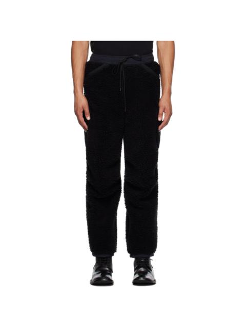 The Viridi-anne Black Boa Cargo Pants | REVERSIBLE