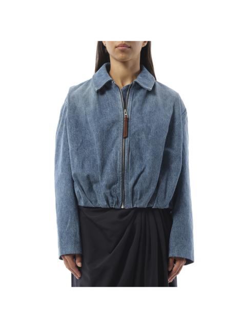 Loewe Draped Jacket in Indigo Blue | REVERSIBLE