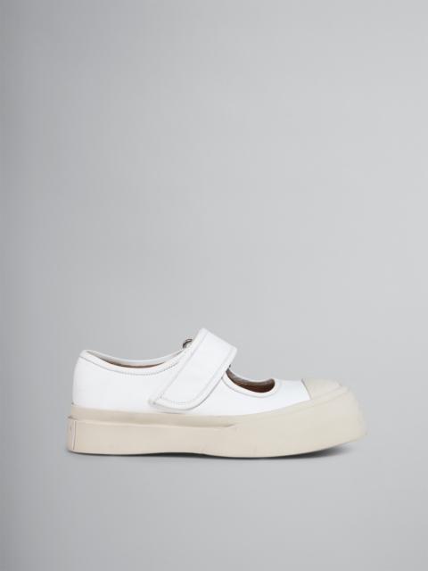Marni WHITE CALF LEATHER PABLO MARY-JANE SNEAKER | REVERSIBLE