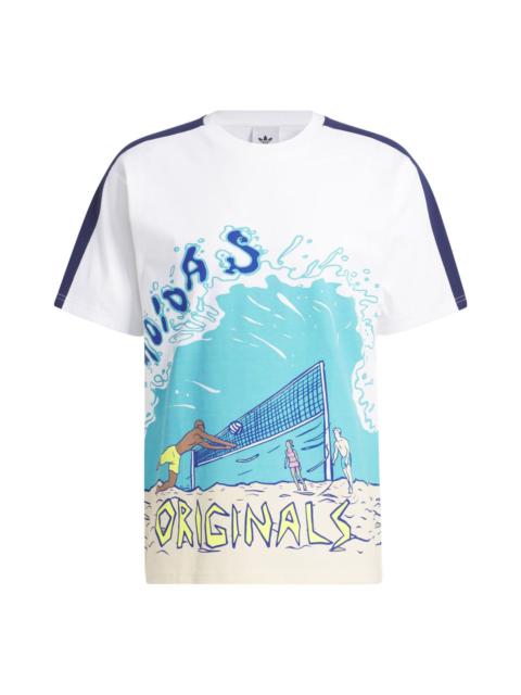 adidas adidas Beach Sports Art Tee 'White' IN4777 | REVERSIBLE
