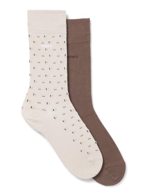BOSS TWO-PACK OF REGULAR-LENGTH SOCKS IN A COTTON BLEND | REVERSIBLE