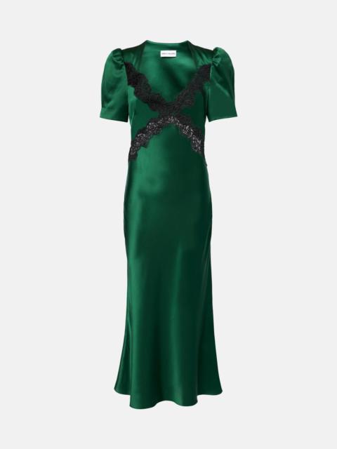 REBECCA VALLANCE Charelle silk saten slip dress | REVERSIBLE