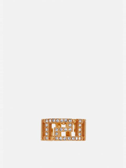 VERSACE Greca Crystal Ring | REVERSIBLE