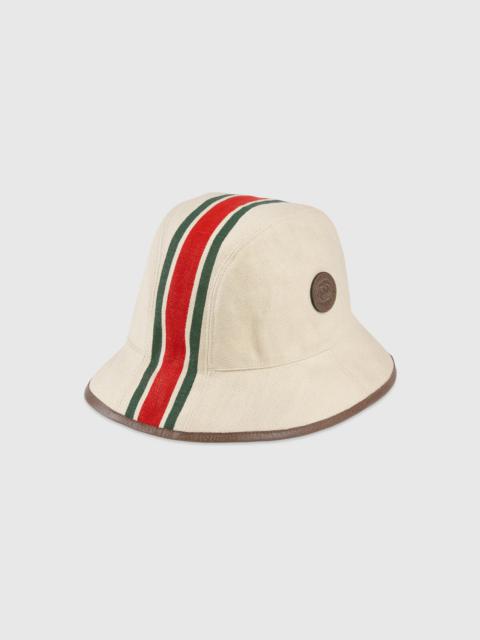 GUCCI Canvas fedora with Web | REVERSIBLE