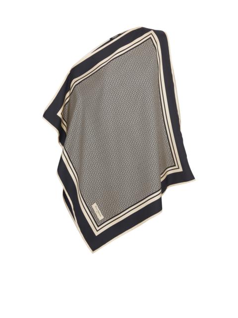 Balmain Asymmetric monogrammed scarf top | REVERSIBLE