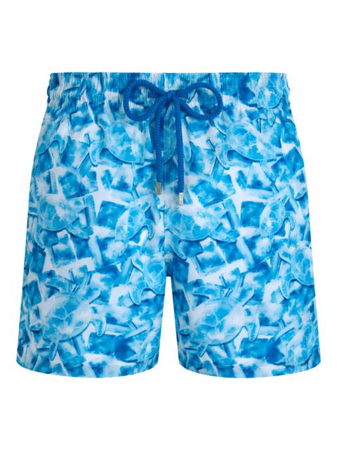 Vilebrequin Men Ultra-Light and Packable Swim Trunks Iced Turtles ...